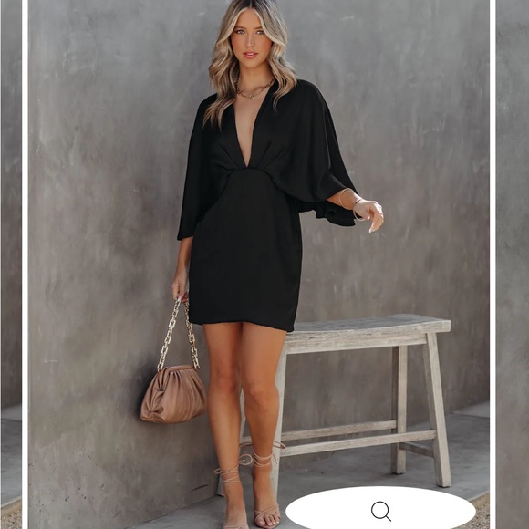 DO+BE | Dresses | Nwt Dobe Black Satin Mini Dress | Poshmark